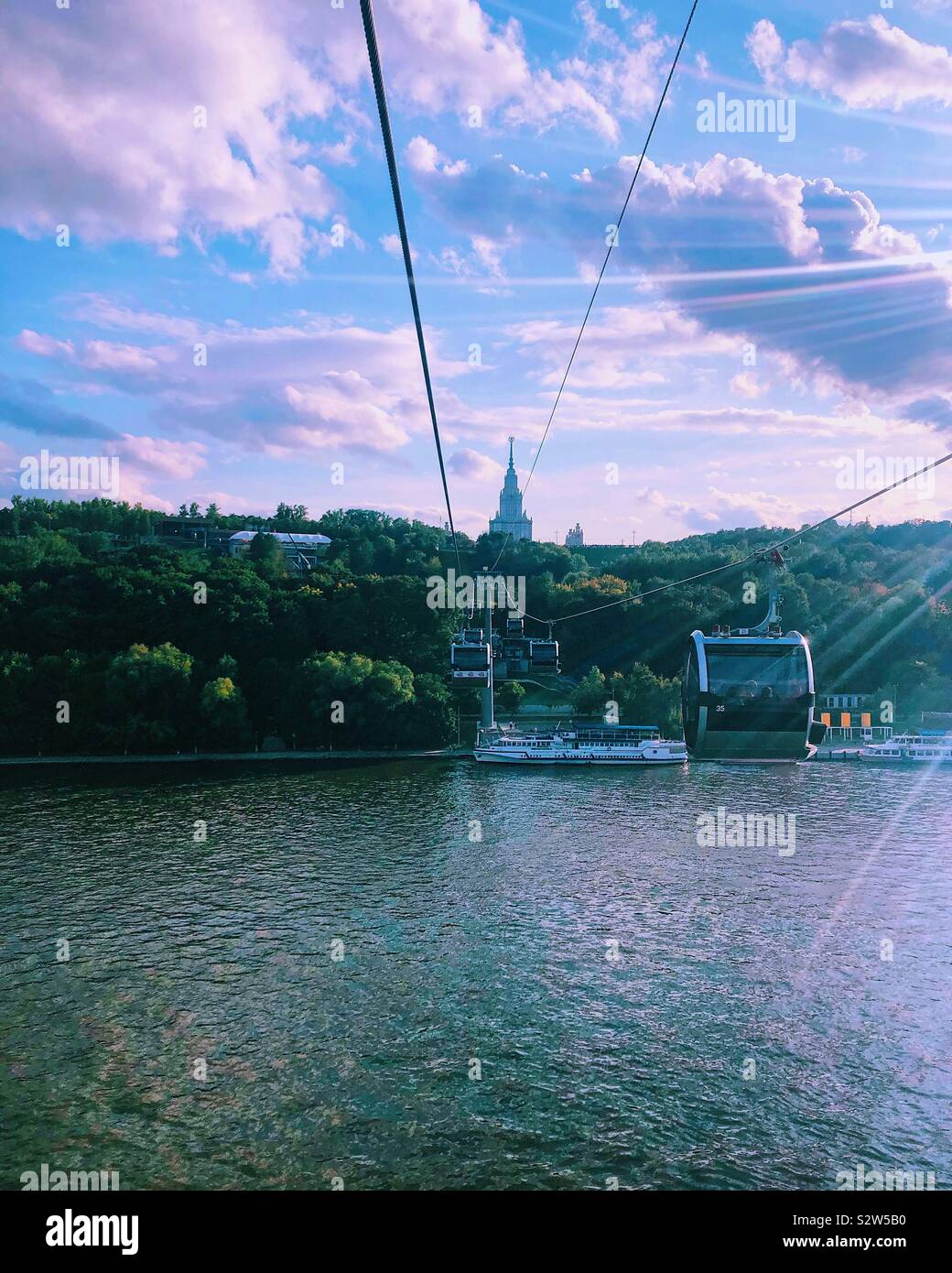 Moscow cable car Stock Photo - Alamy