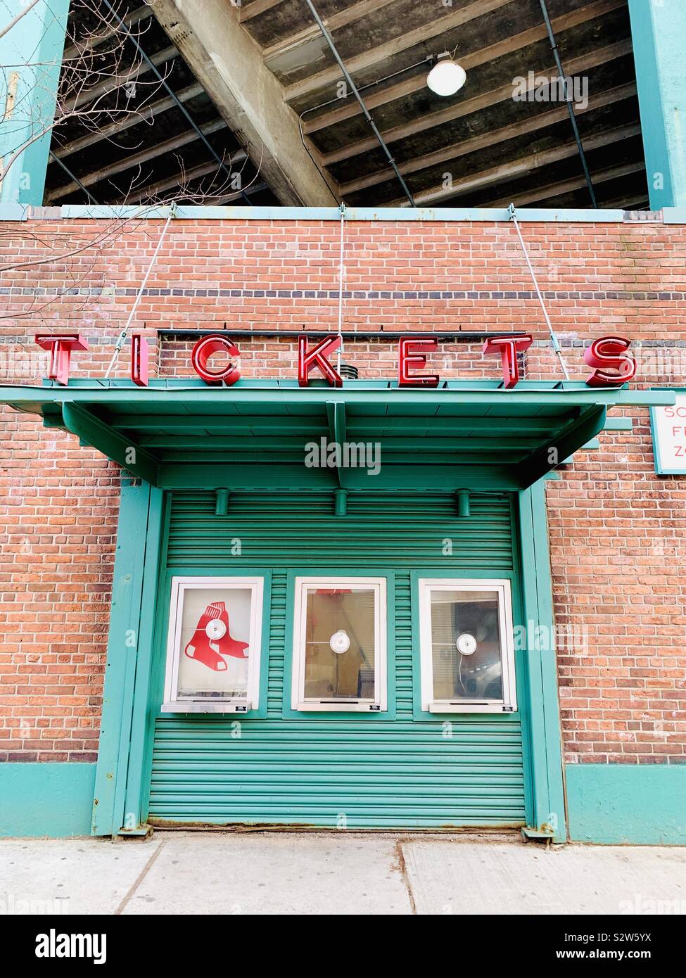 The ticket booth at Fenway Park stadium. Boston, Massachusetts USA ...