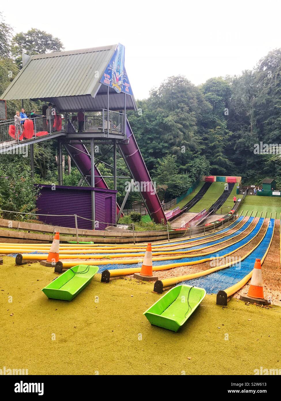 The avalanche ride at Woodlands Theme Park, Totnes, Devon, England ...