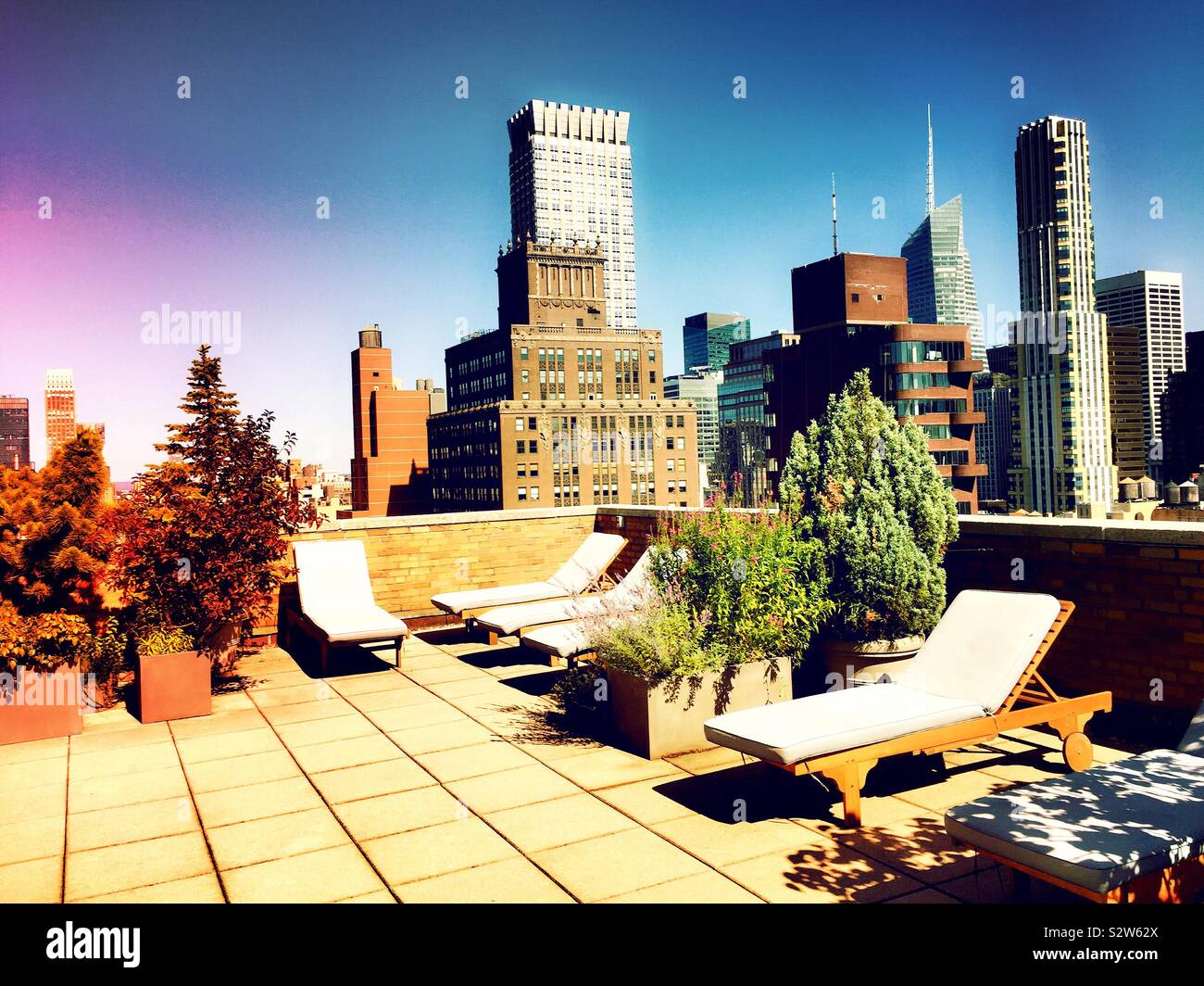 Luxury rooftop sundeck in the Murray Hill neighborhood of Manhattan NYC ...