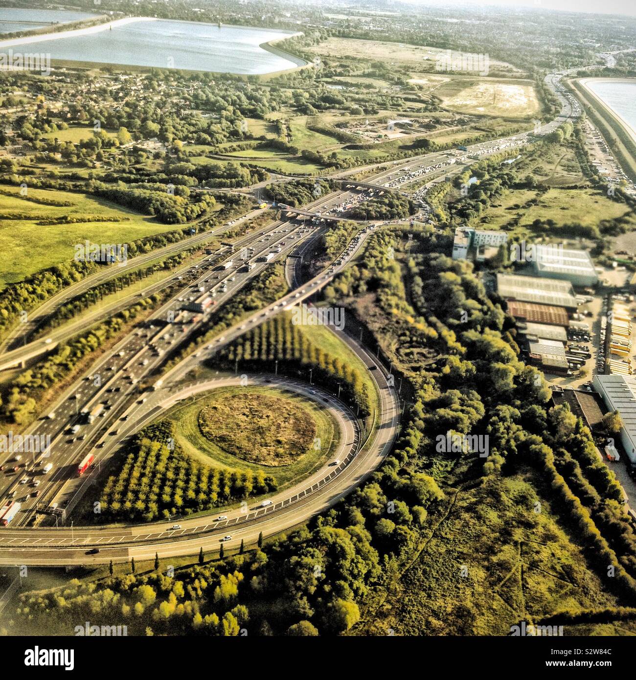 Busy intersection cars aerial hi-res stock photography and images - Alamy