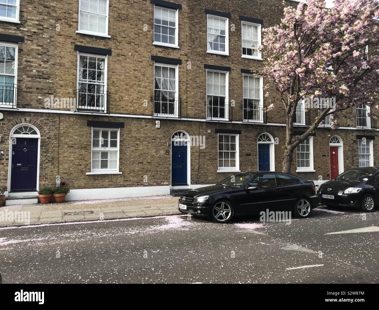 Spring in a London street Stock Photo - Alamy