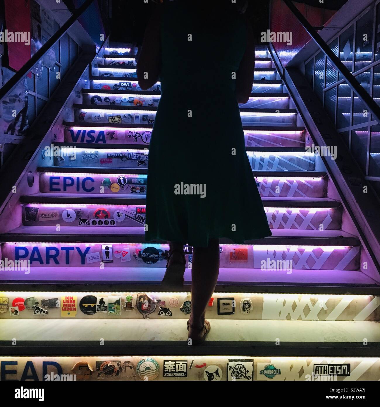 Lady steps hi-res stock photography and images - Alamy