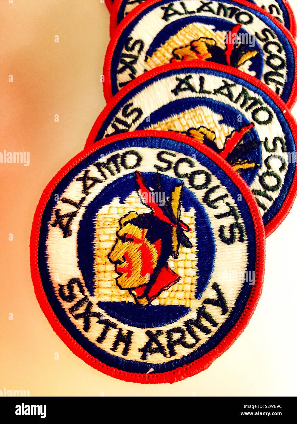 Vintage Alamo scouts, sixth army unit patch, World War II, USA Stock ...