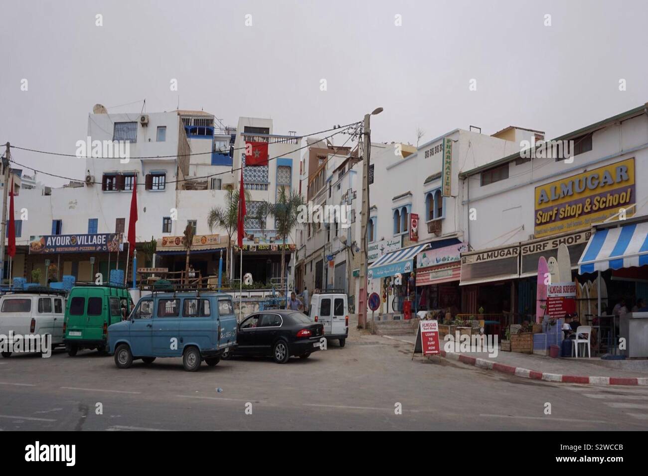 Street view of Taghazout, Morocco, North Africa Stock Photo - Alamy
