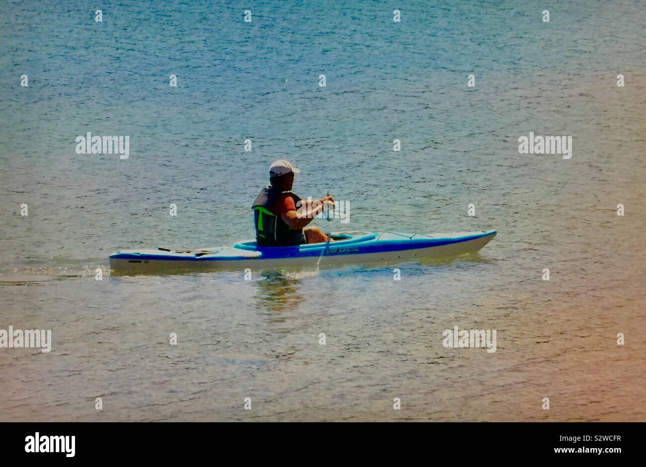 Canadian Rockies, kayaking, Two Jack Lake, Banff National Park, Alberta ...