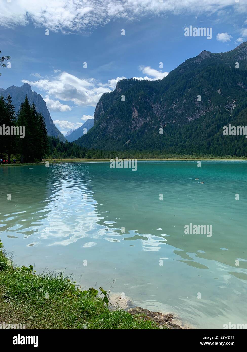 Lake dobbiaco italian alps hi-res stock photography and images - Alamy