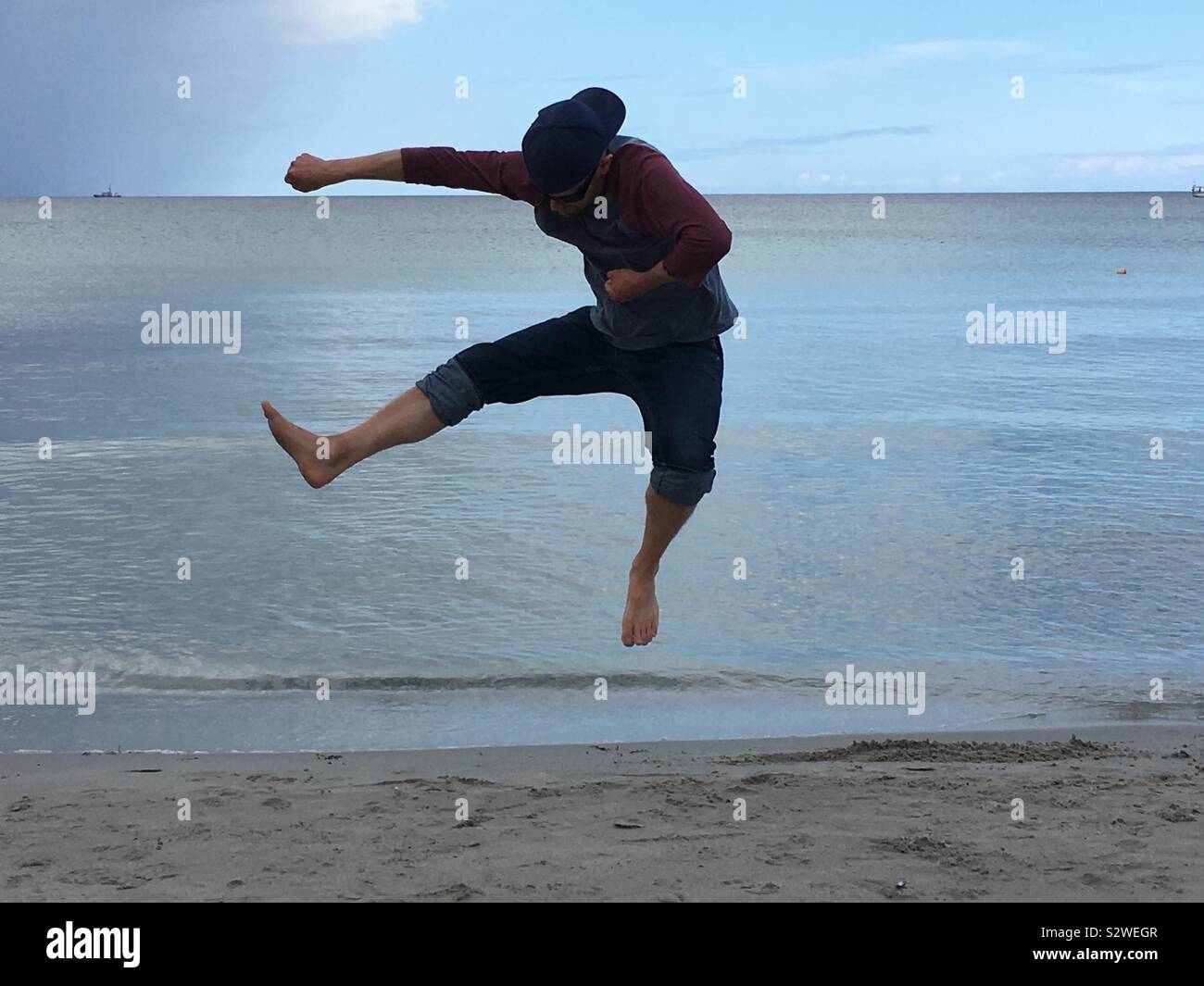 Karate Jump Kick High Resolution Stock Photography and Images - Alamy