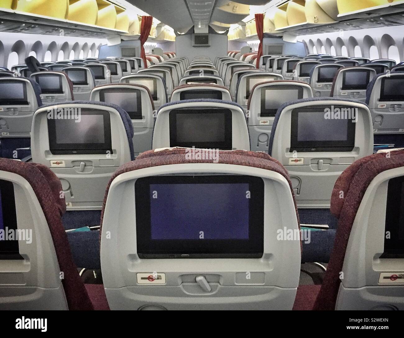 Seats airplane seat hi-res stock photography and images - Alamy