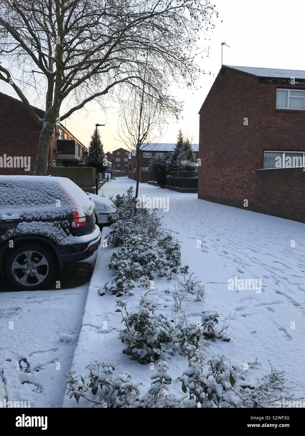 The morning after heavy snow in the UK Stock Photo - Alamy
