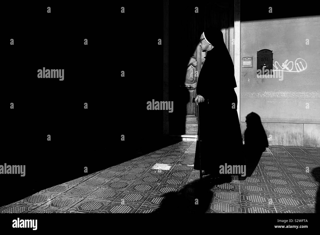 Walking Stick Black and White Stock Photos & Images - Alamy
