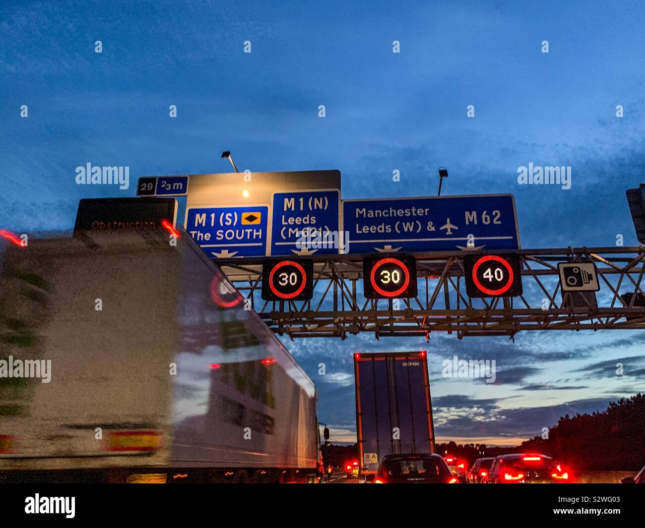 Cars lorries m62 motorway west hi-res stock photography and images - Alamy