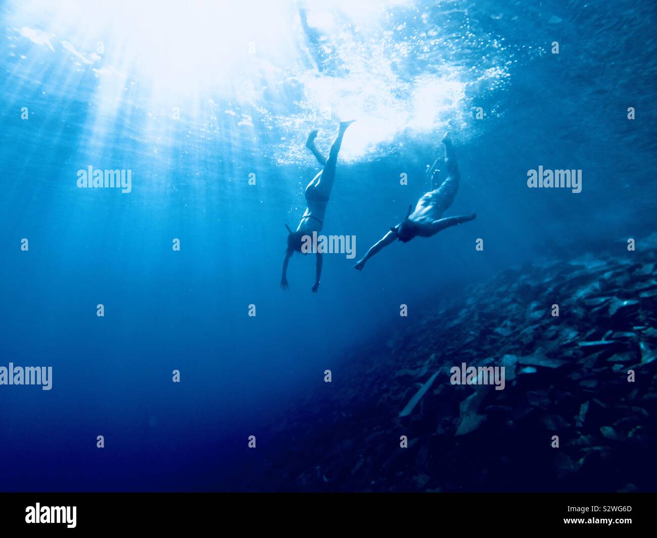 Underwater swimming greece hi-res stock photography and images - Alamy
