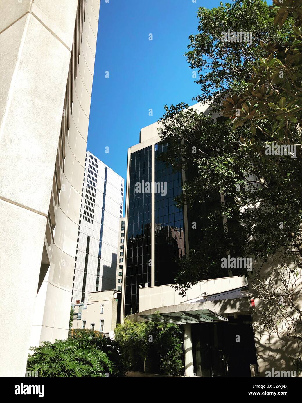 Urban city with greenery Stock Photo - Alamy