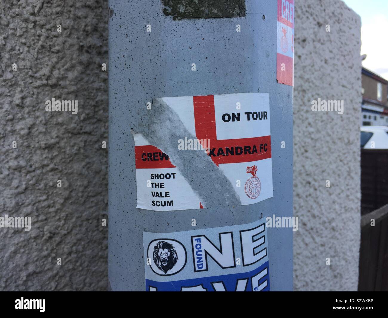 Football hooligan stickers Stock Photo - Alamy