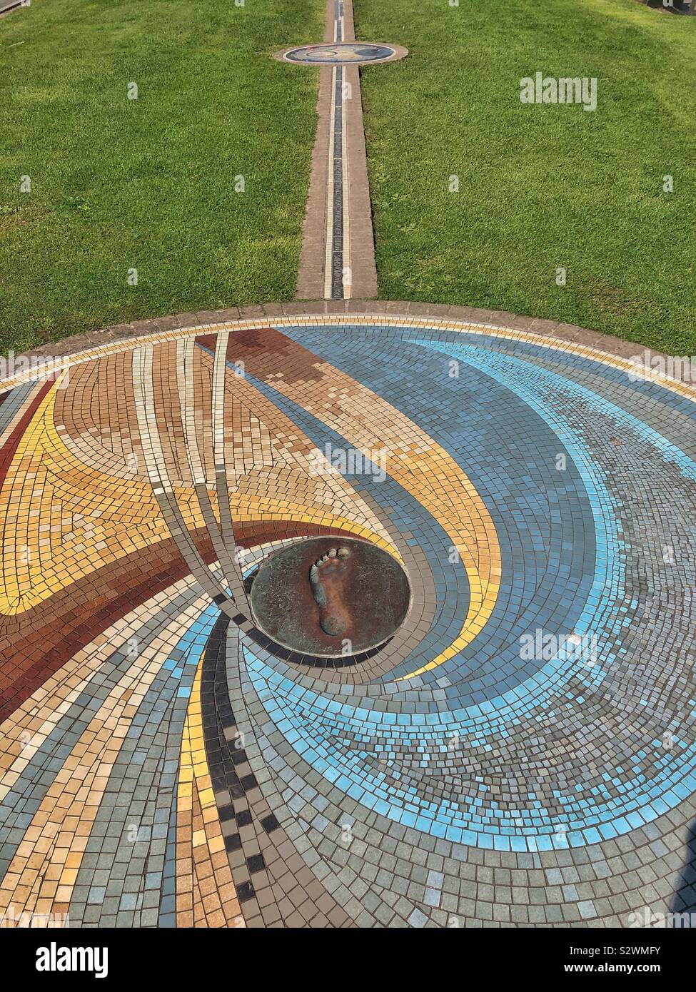Commemorative display at Ilfracombe, North Devon, celebrating the world ...