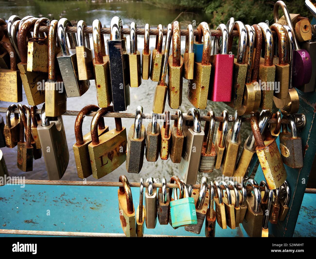 Love locks derbyshire hi-res stock photography and images - Alamy