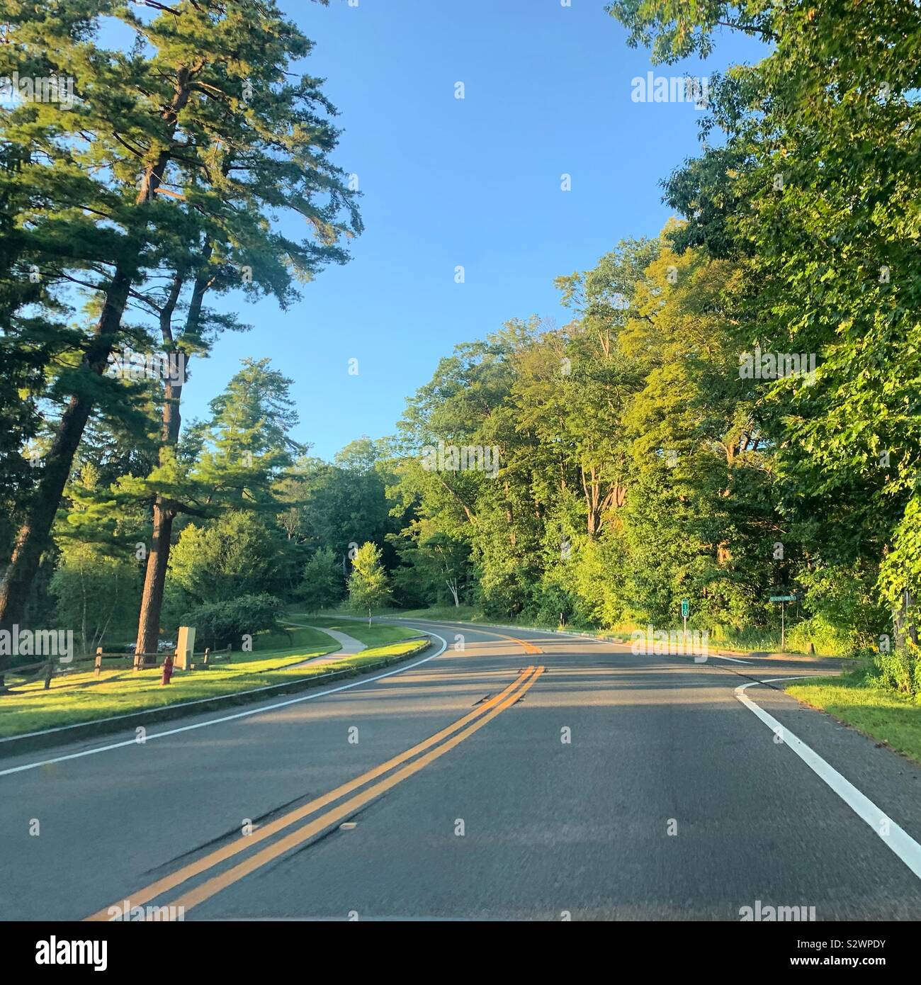 A summertime drive in the Berkshires, Massachusetts, United Stated ...