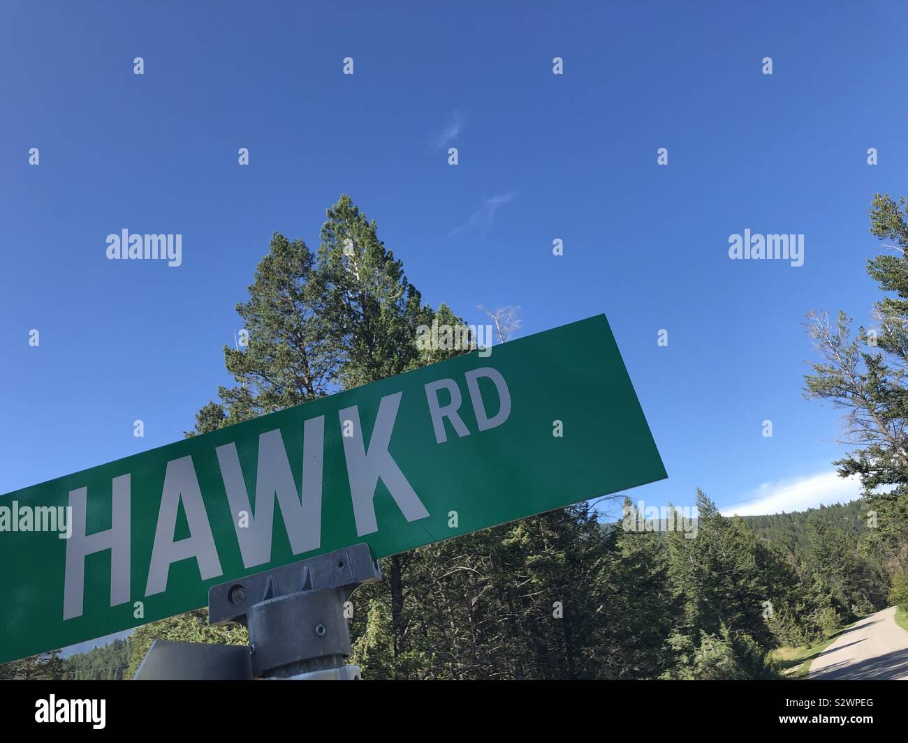 Hawk Road Sign Stock Photo - Alamy