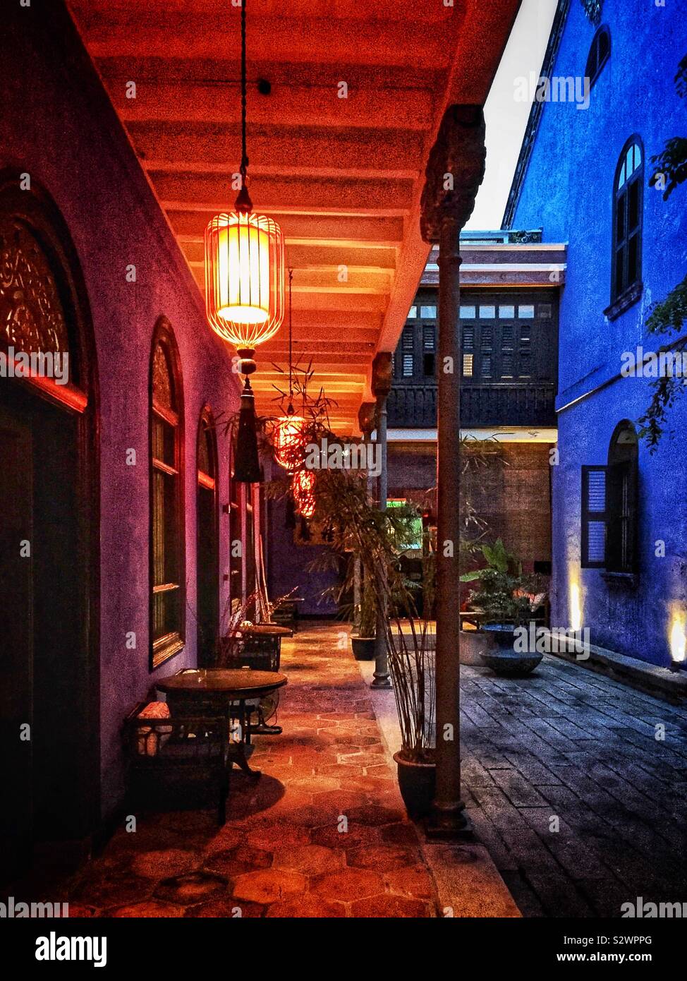 The distinctive indigo stucco of Cheong Fatt Tze (aka The Blue Mansion ...