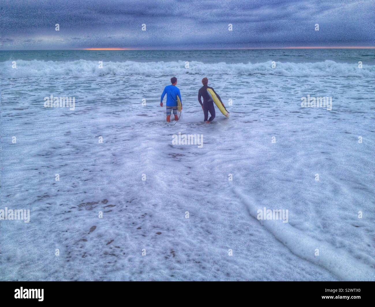 Surf session in Biarritz, Atlantic Ocean, France Stock Photo - Alamy