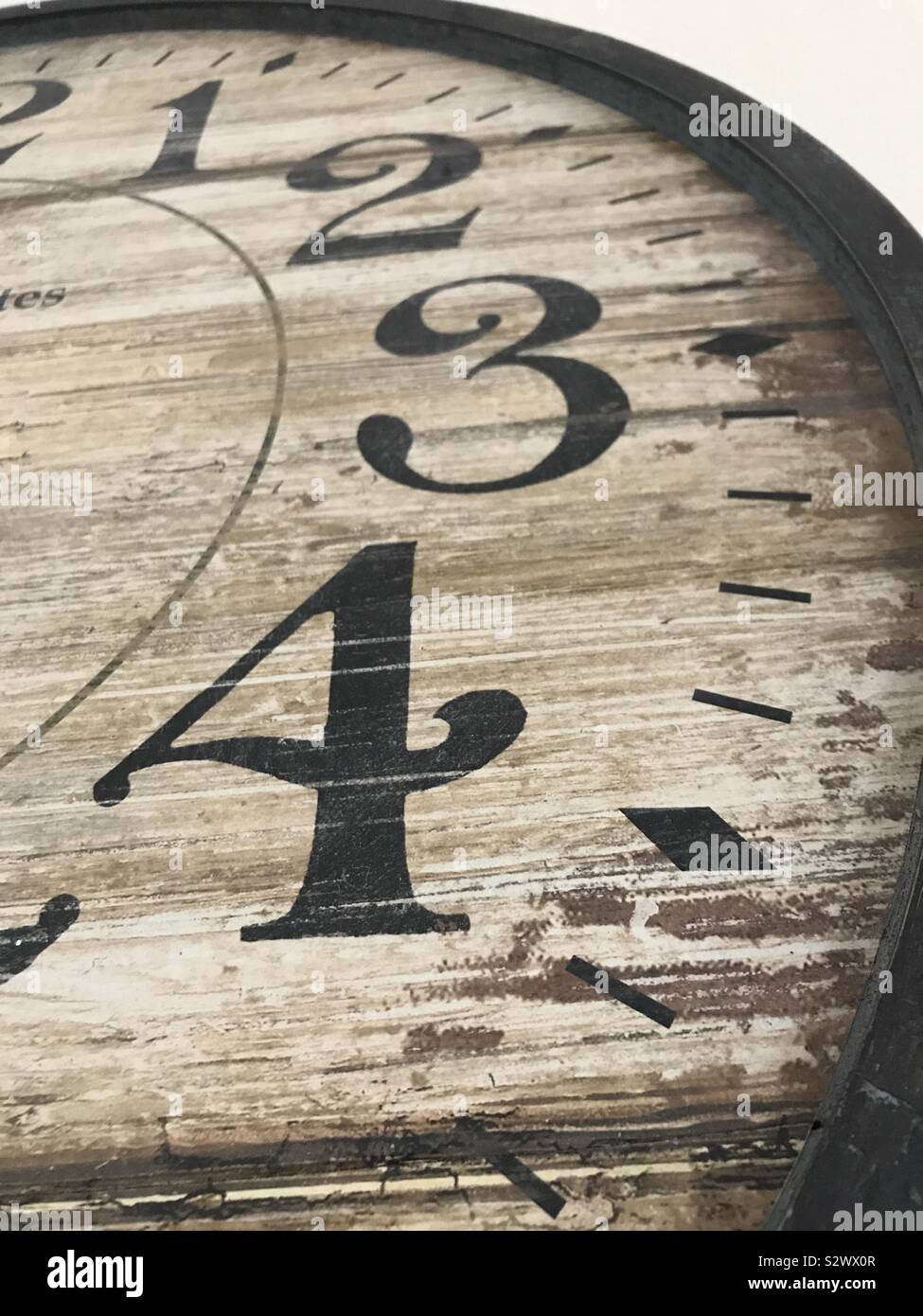 Numbers on an antique style clock Stock Photo - Alamy