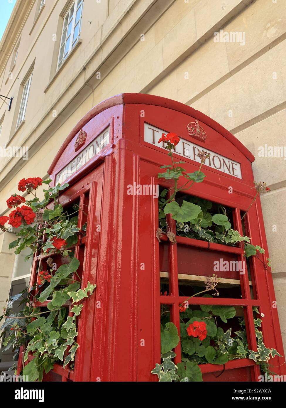 Upcycled phone box Stock Photo - Alamy