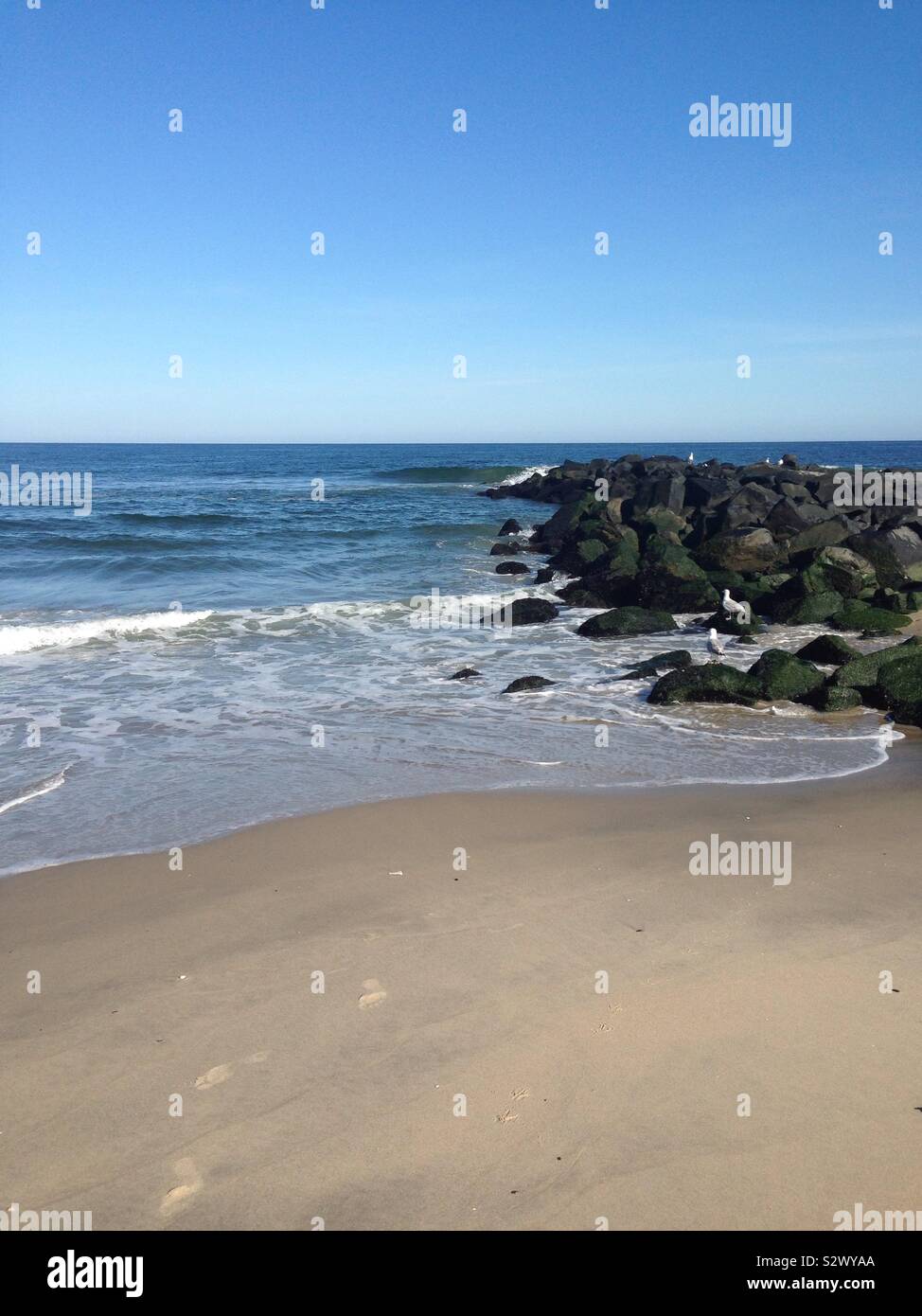 Walk on the beach Spring Lake NJ Stock Photo - Alamy