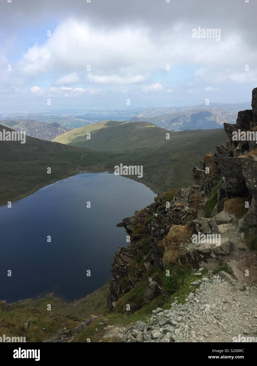 Stunning view over a Cumbrian tarn Stock Photo - Alamy