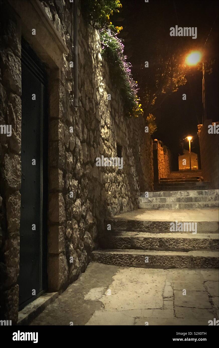 Dark steps up to a light Stock Photo - Alamy