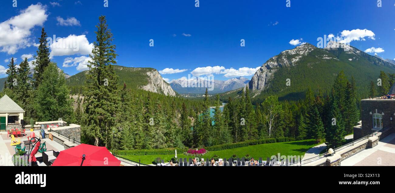 Mountain view, Banff, Alberta, Canada, outside patio view, Banff ...