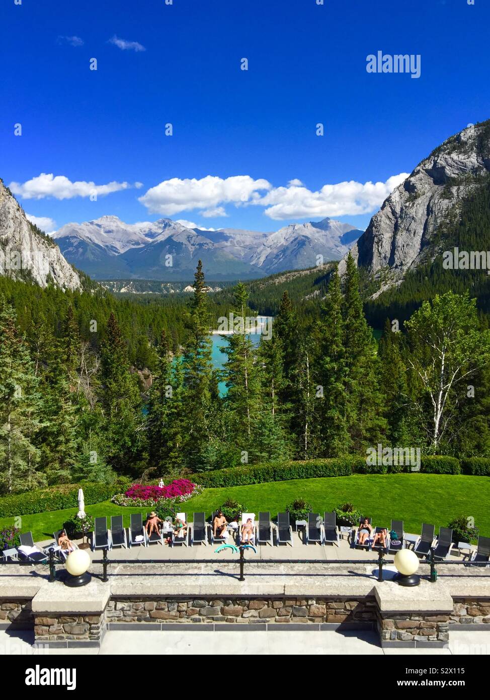 Mountain view, Banff, Alberta, Canada, outside patio view, Banff ...