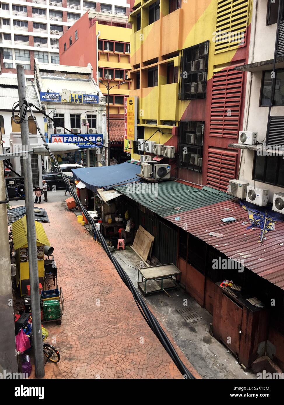 Back alley with clean Stock Photo - Alamy