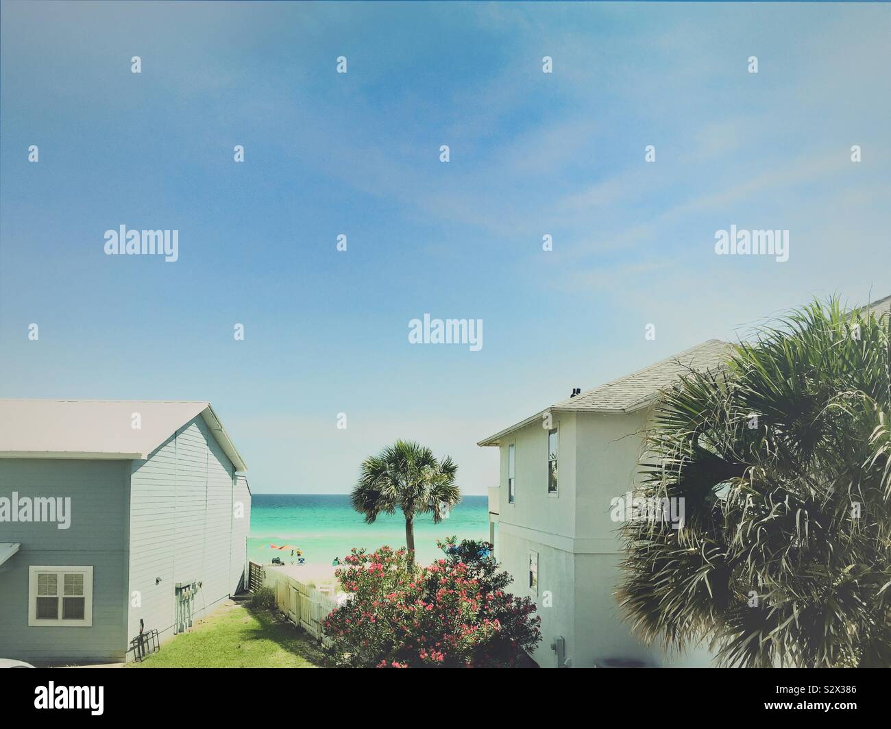 View of Inlet Beach near Panama City Beach Florida. The Gulf of Mexico ...