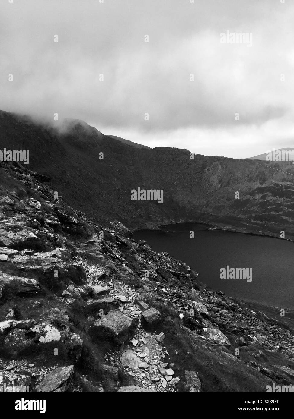 Stunning view high up on striding edge Stock Photo - Alamy