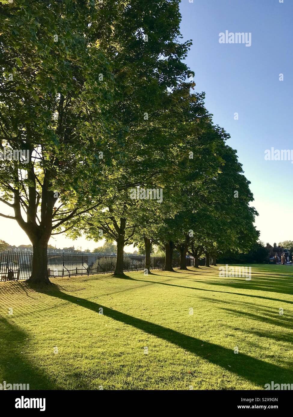 View of riverside from Hampton Court Palace, Kingston upon Thames ...