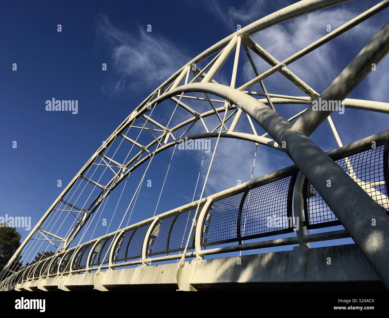 The millennium bridge, Honeybourne line in Cheltenham UK Stock Photo ...