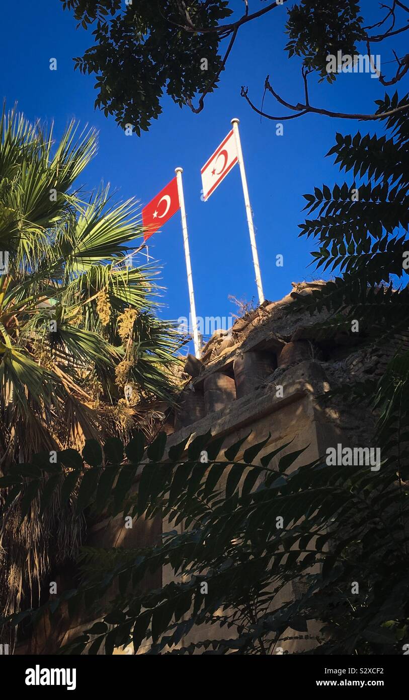 Turkish Army Flags Cyprus Stock Photo - Alamy