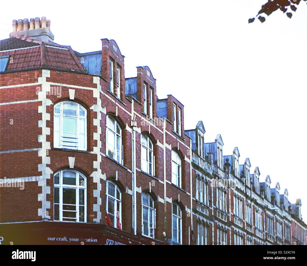 A terrace of red brick buildings in Bristol, UK Stock Photo - Alamy