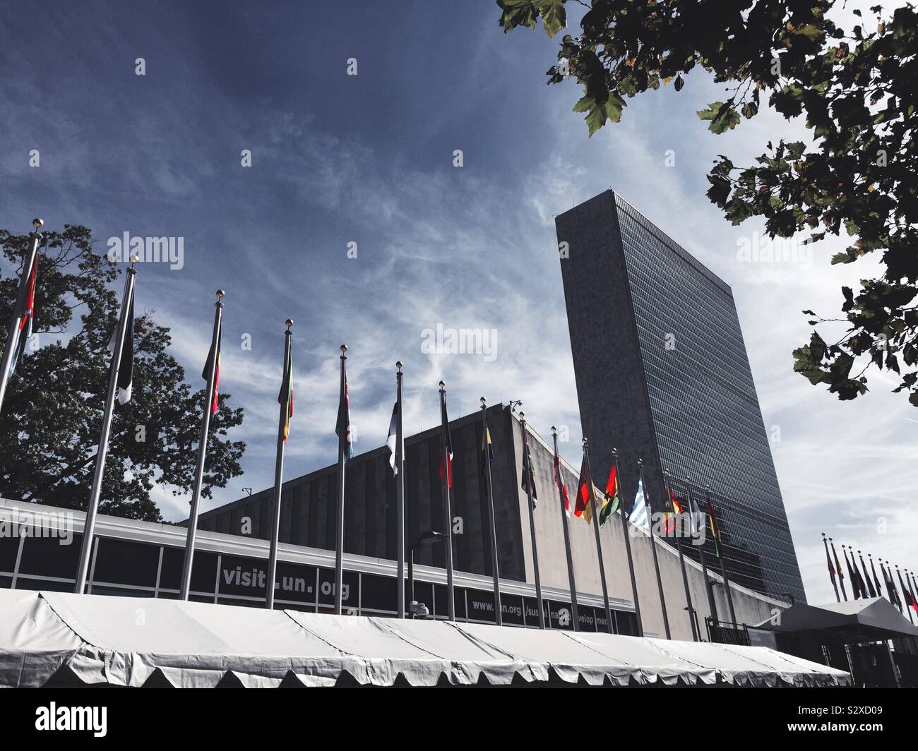 The United Nations world headquarters campus is located on first Avenue ...