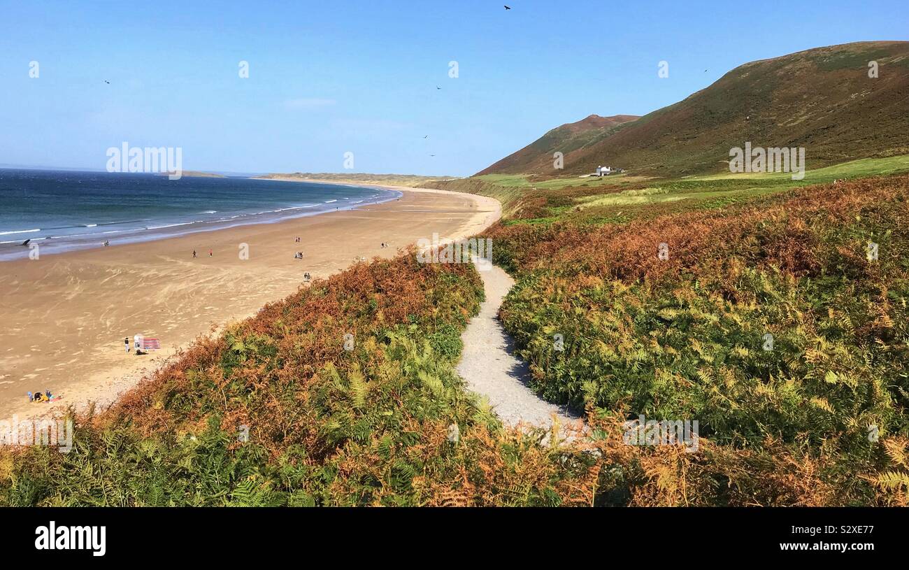 Rhossili bay gower Stock Photo - Alamy