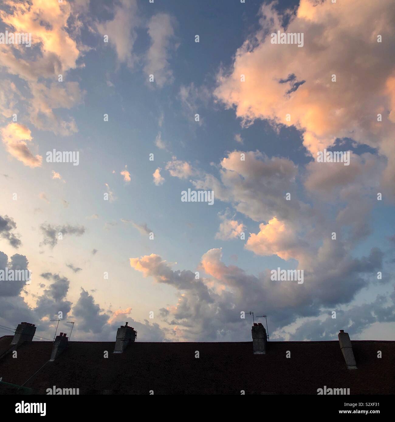 Roof tops at sunrise Stock Photo - Alamy