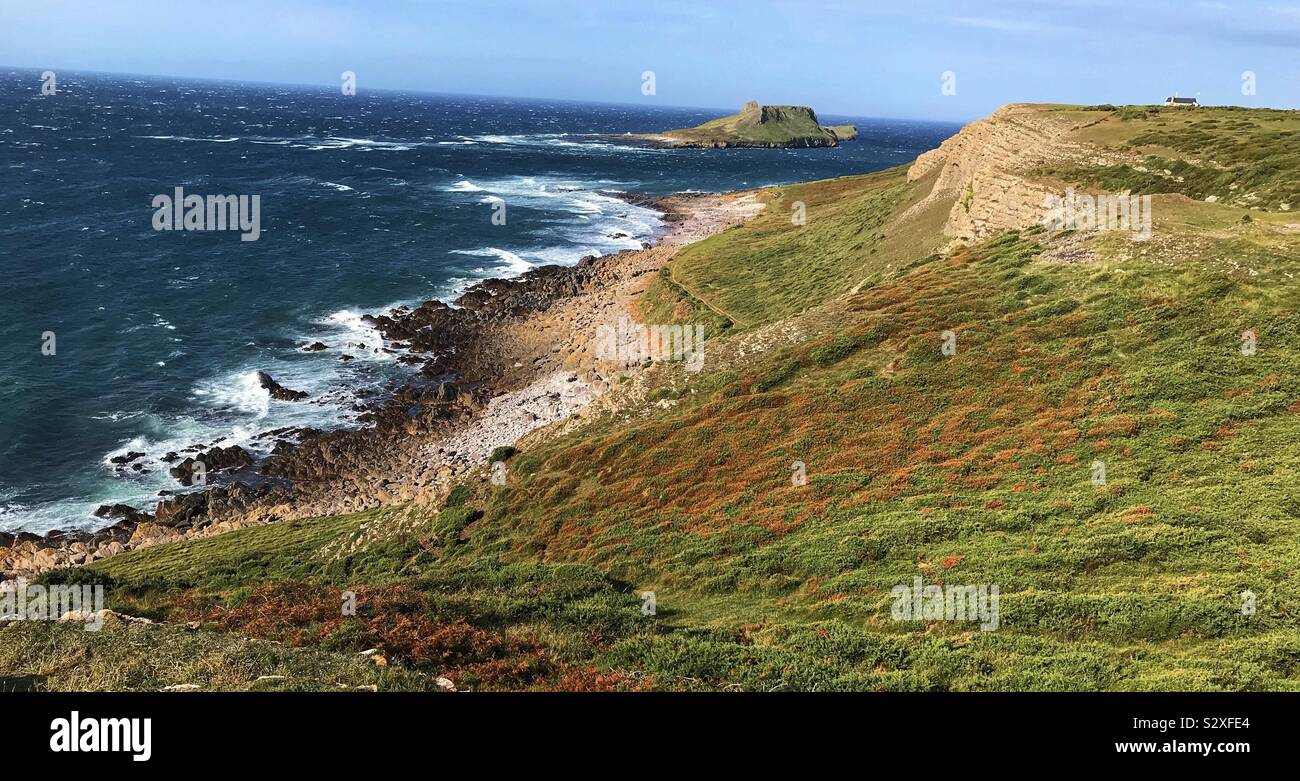 Worms head rhossili bay gower hi-res stock photography and images - Alamy