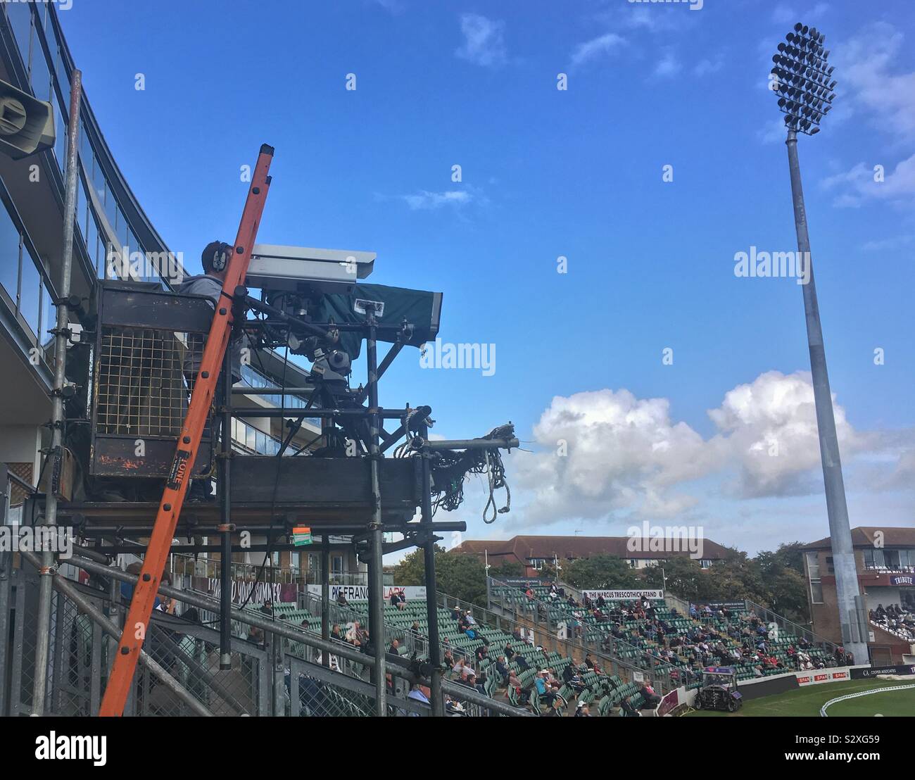 Television camera in stadium hi-res stock photography and images - Alamy