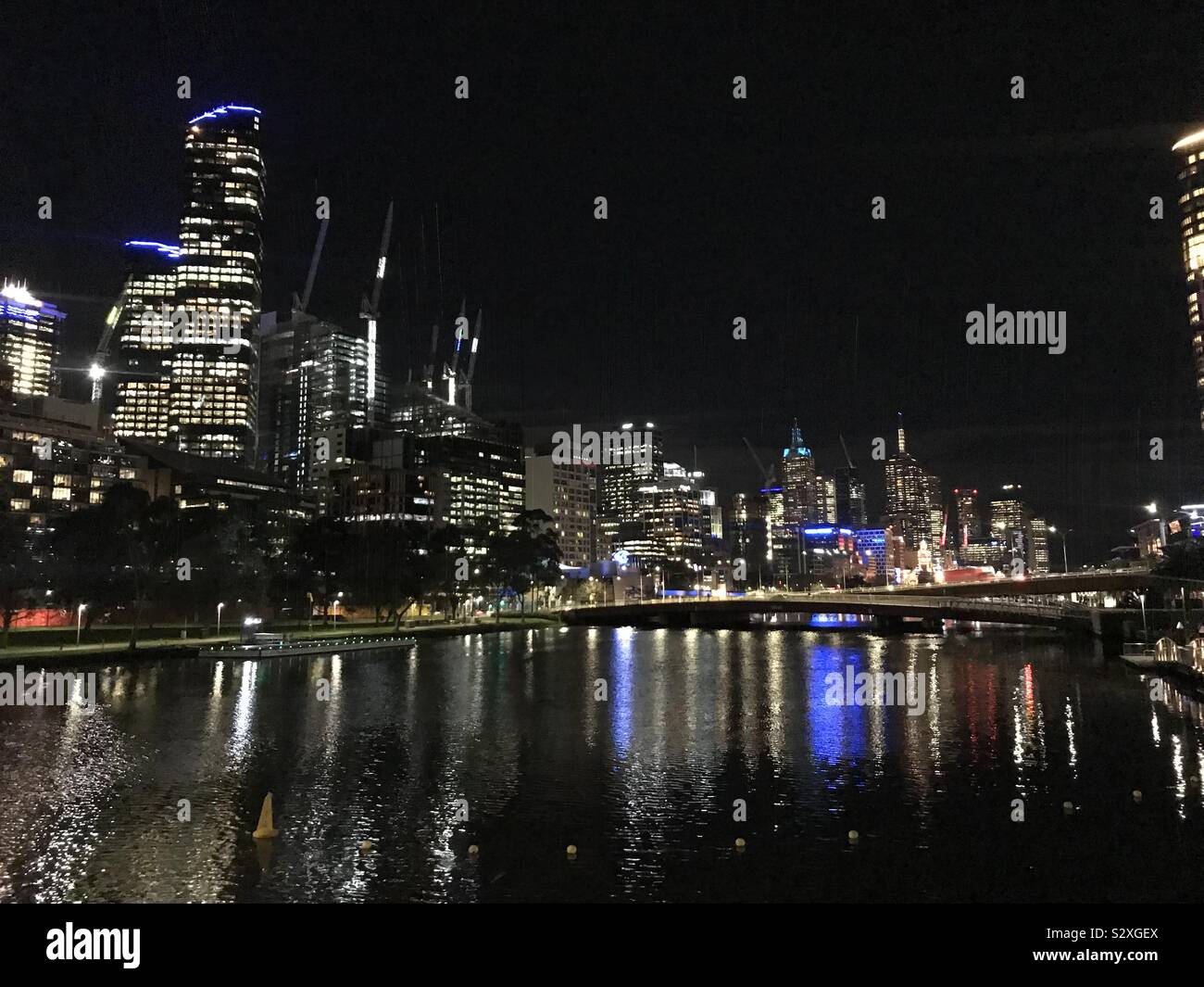 Melbourne at night Stock Photo - Alamy