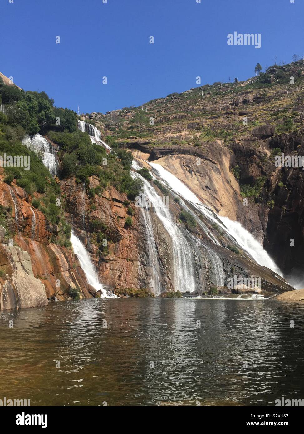 Waterfall in Portugal Stock Photo - Alamy