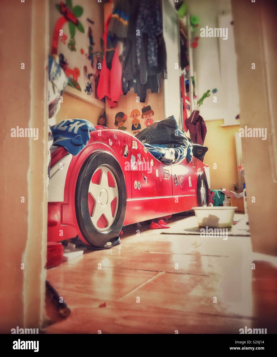 Untidy child’s bedroom Stock Photo - Alamy