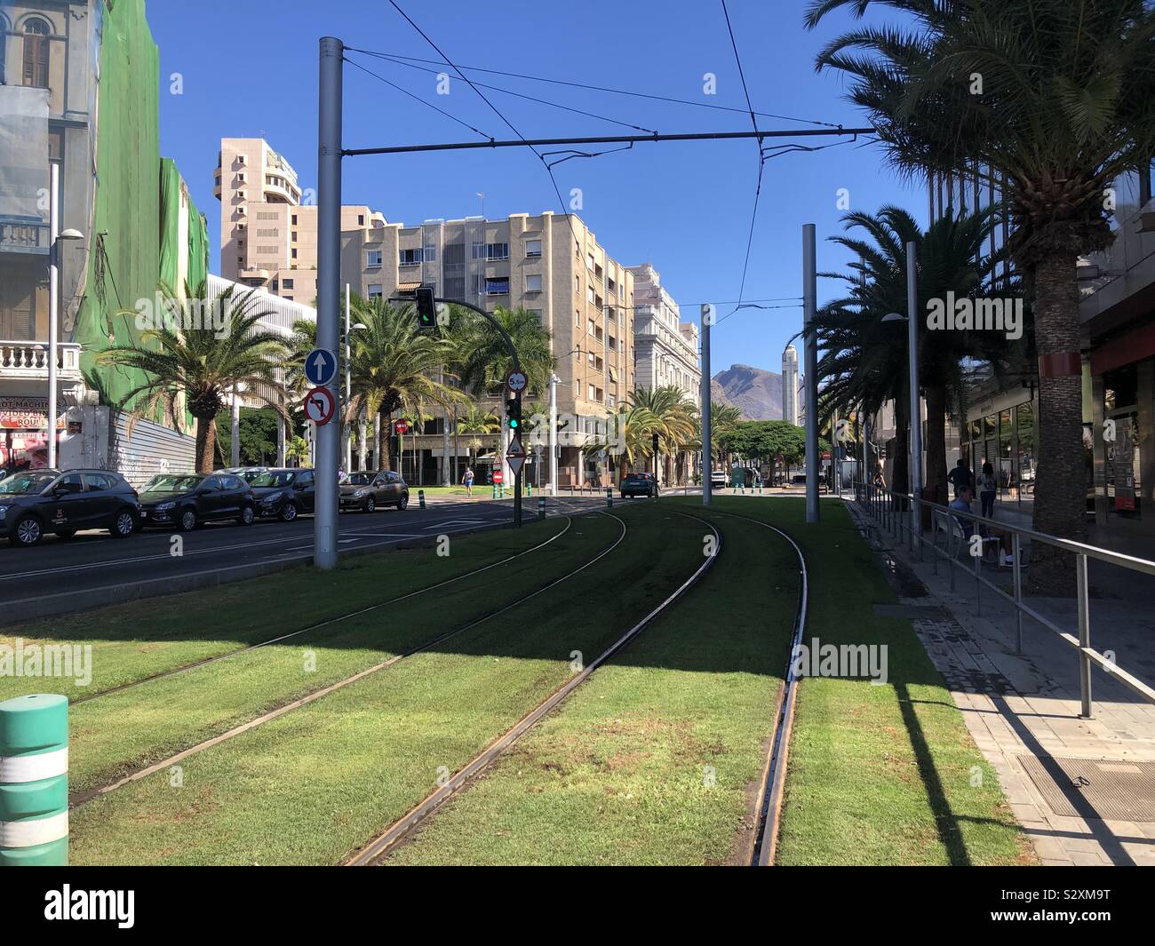 Tram line lines hi-res stock photography and images - Alamy