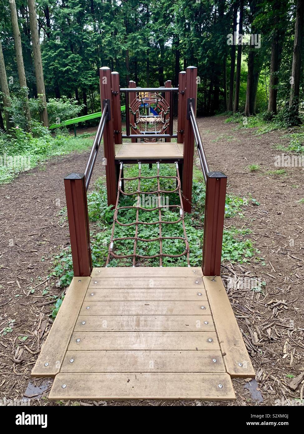 Playground in forest hi-res stock photography and images - Alamy