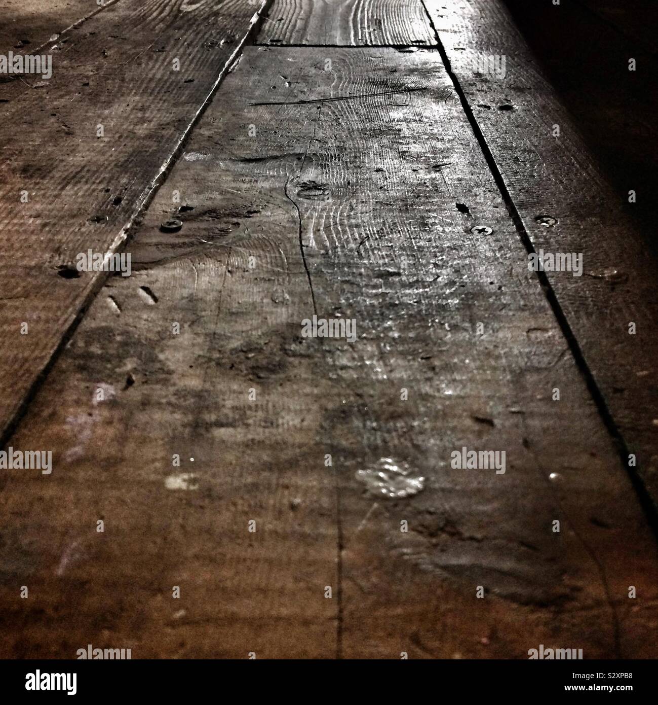 Ruined wooden floorboards, close up Stock Photo - Alamy